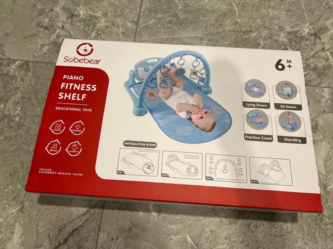 Sobebear Piano Fitness Shelf/Gym rack/Playmat for 6M+, Babies & Kids ...