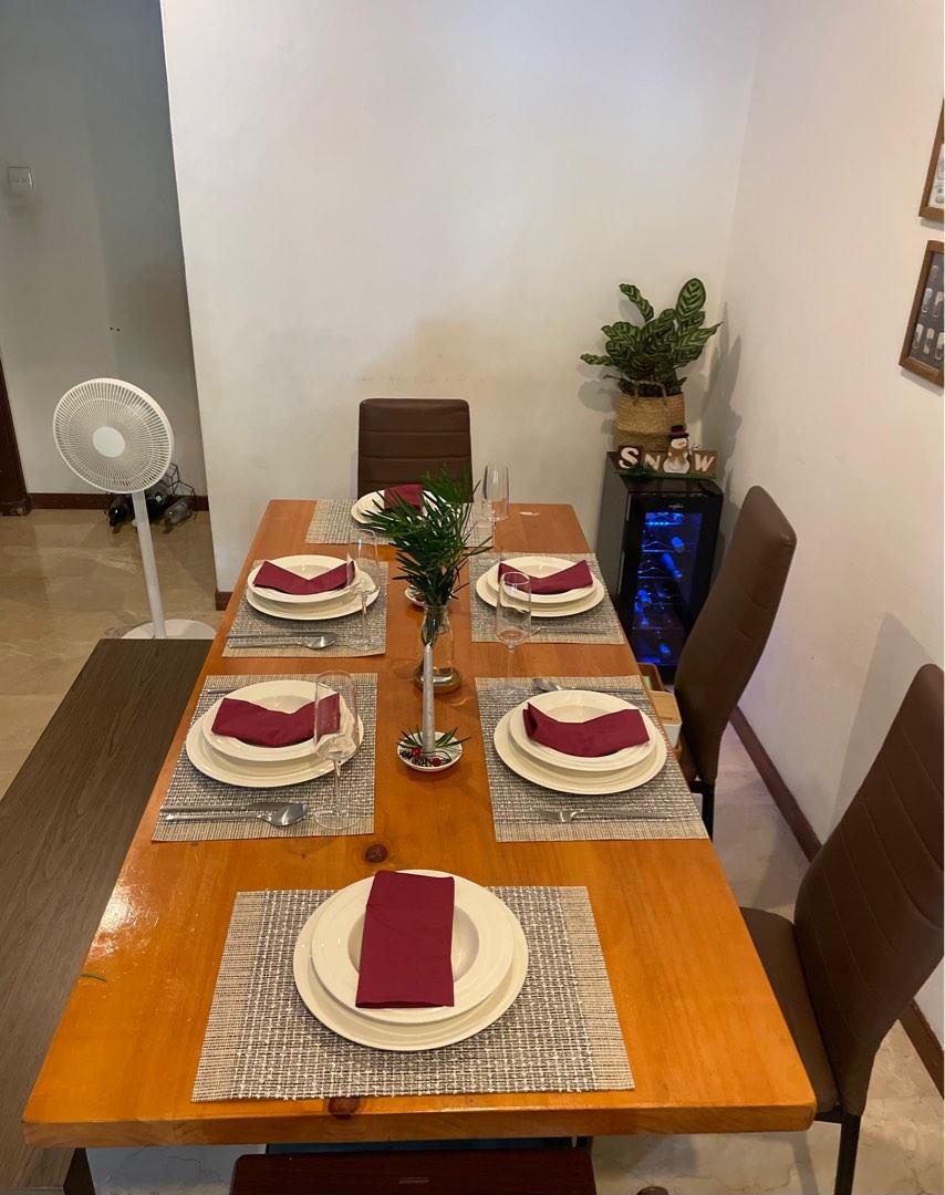 Table set 6-8 pax, Furniture & Home Living, Furniture, Tables & Sets on ...