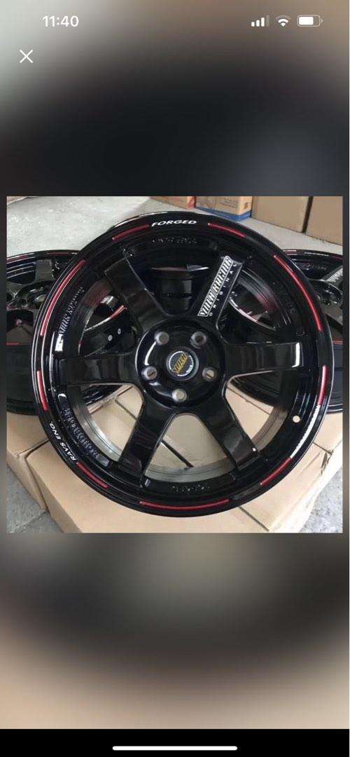 Te37 Replica rims, Car Accessories, Tyres & Rims on Carousell