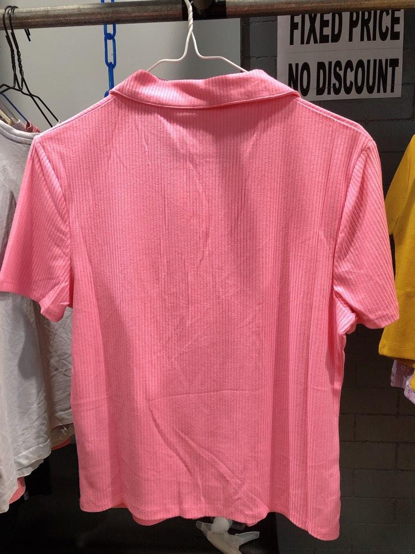 terranova pink polo top, Women's Fashion, Tops, Shirts on Carousell