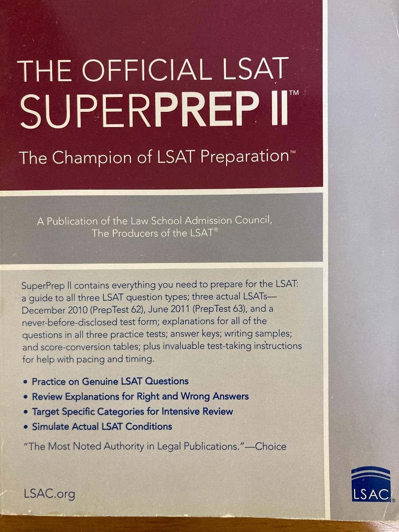 The Official LSAT SUPERPREP II, Hobbies & Toys, Books & Magazines ...