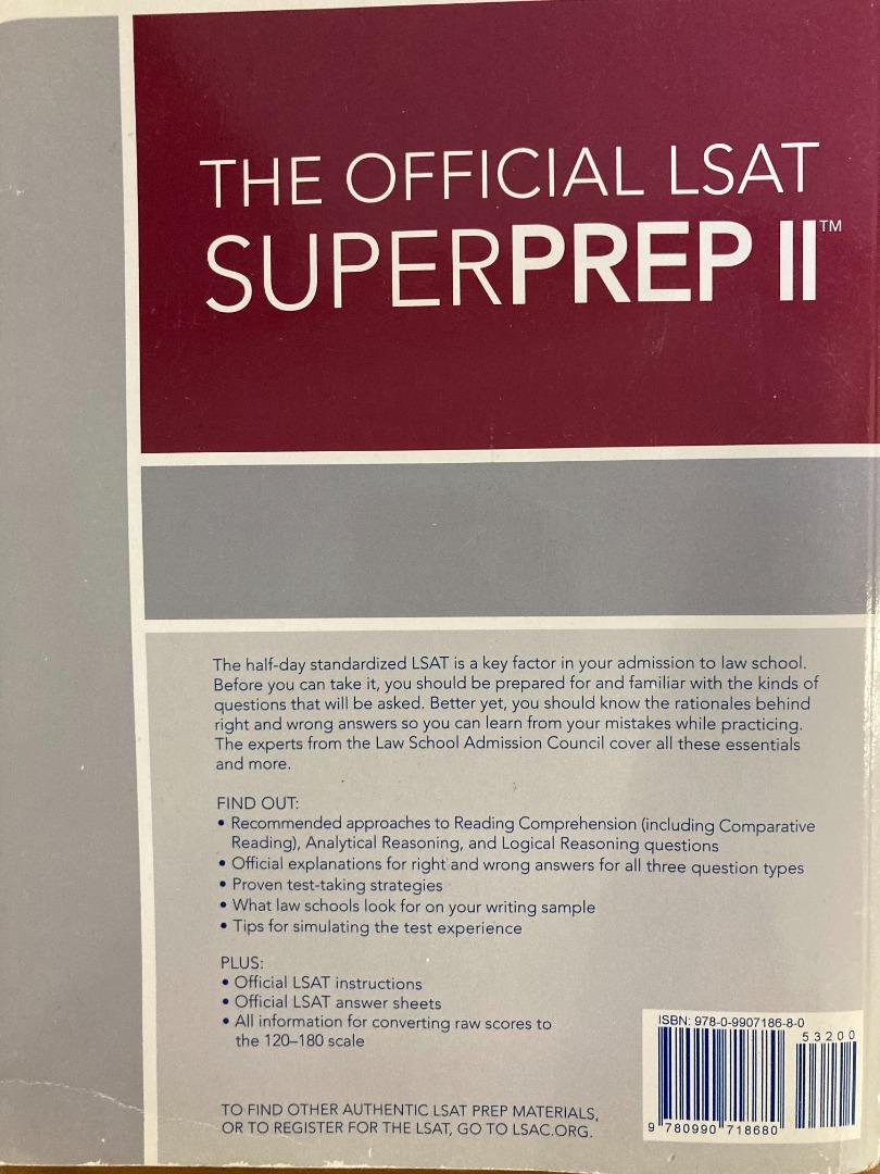The Official LSAT SUPERPREP II, Hobbies & Toys, Books & Magazines ...