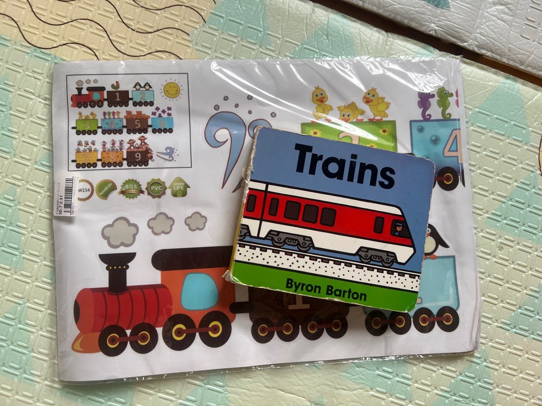 Trains Board book & sticker, Hobbies & Toys, Books & Magazines ...