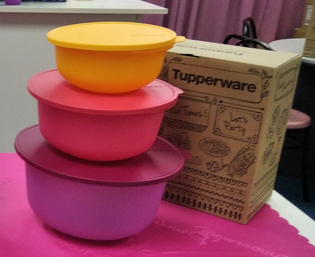 Tupperware Large Food Storage Container Aloha Bowl Set, Furniture ...