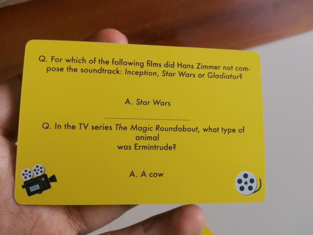 TV & Film Quiz card Game (Complete), Hobbies & Toys, Toys & Games on ...