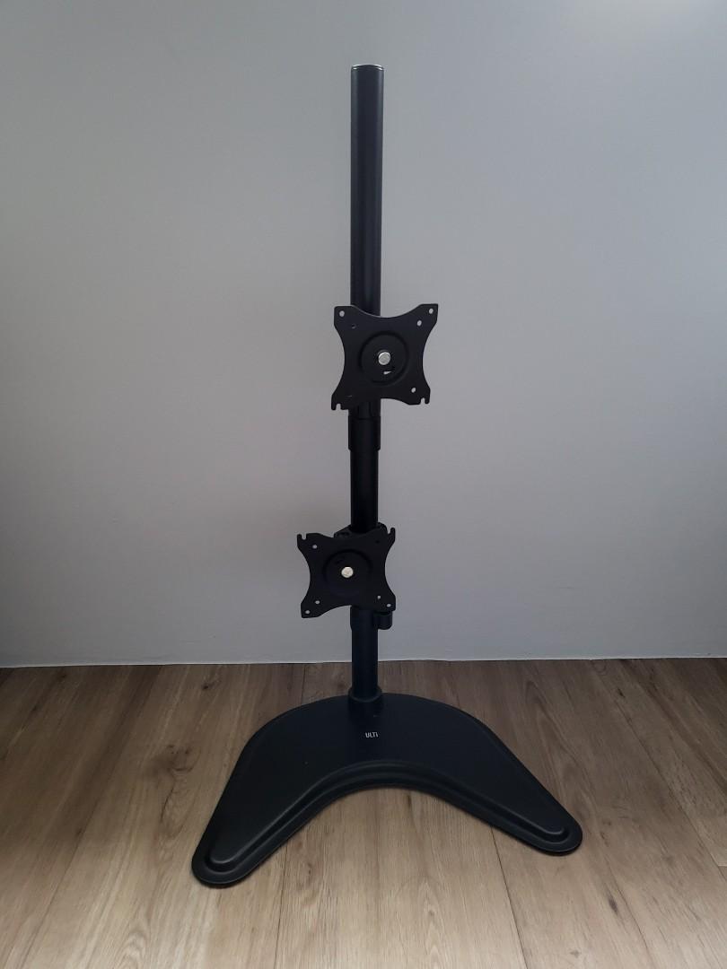 ULTI Dual LCD 13 to 32 inch Monitor Vertical Desk Stand, Free-Standing ...