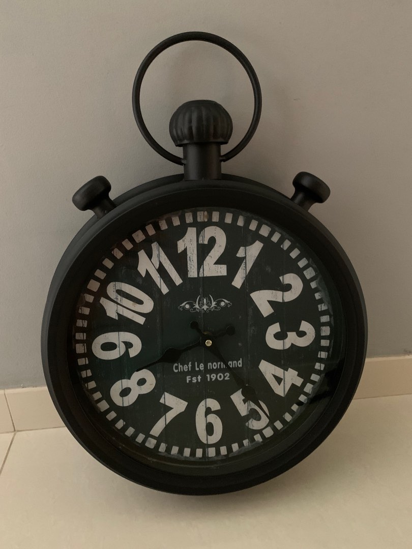 Vintage look wall clock, Furniture & Home Living, Home Decor, Clocks on ...