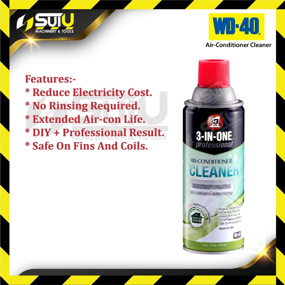 WD-40 331ML 3-In-1 Professional Air Conditioner Cleaner + 333ML Multi-Purpose Lubricant, Auto ...