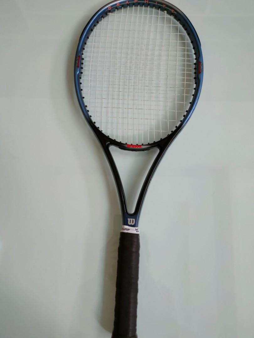 Wilson tennis racket PWS high beam series blue metallic, Olah Raga ...