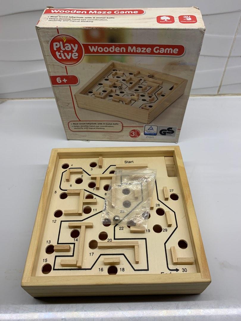Wooden Board Games for Two | Mini Tenpin Table- Top Bowling Game and ...
