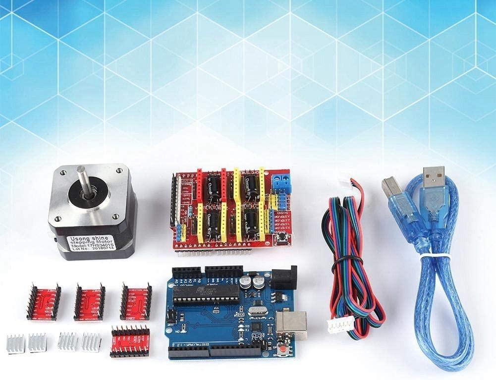 Zerone 3D Printer Kits CNC Shield V3.0 + R3 Board + Nema 17 Stepper Motor + 4PCS A4988 Driver ...