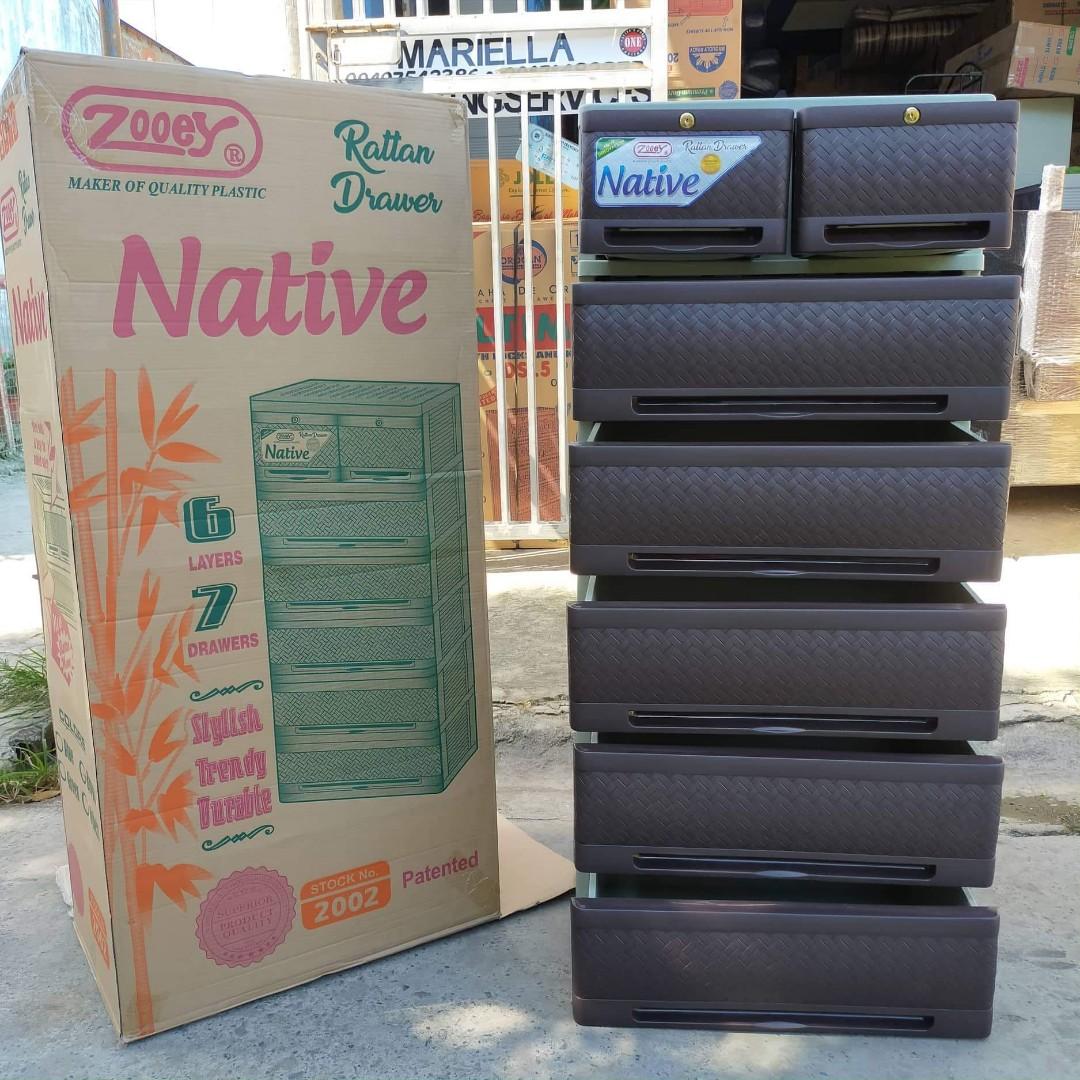 ZOOEY NATIVE RATTAN DRAWER 5L & 6L, Furniture & Home Living, Furniture ...