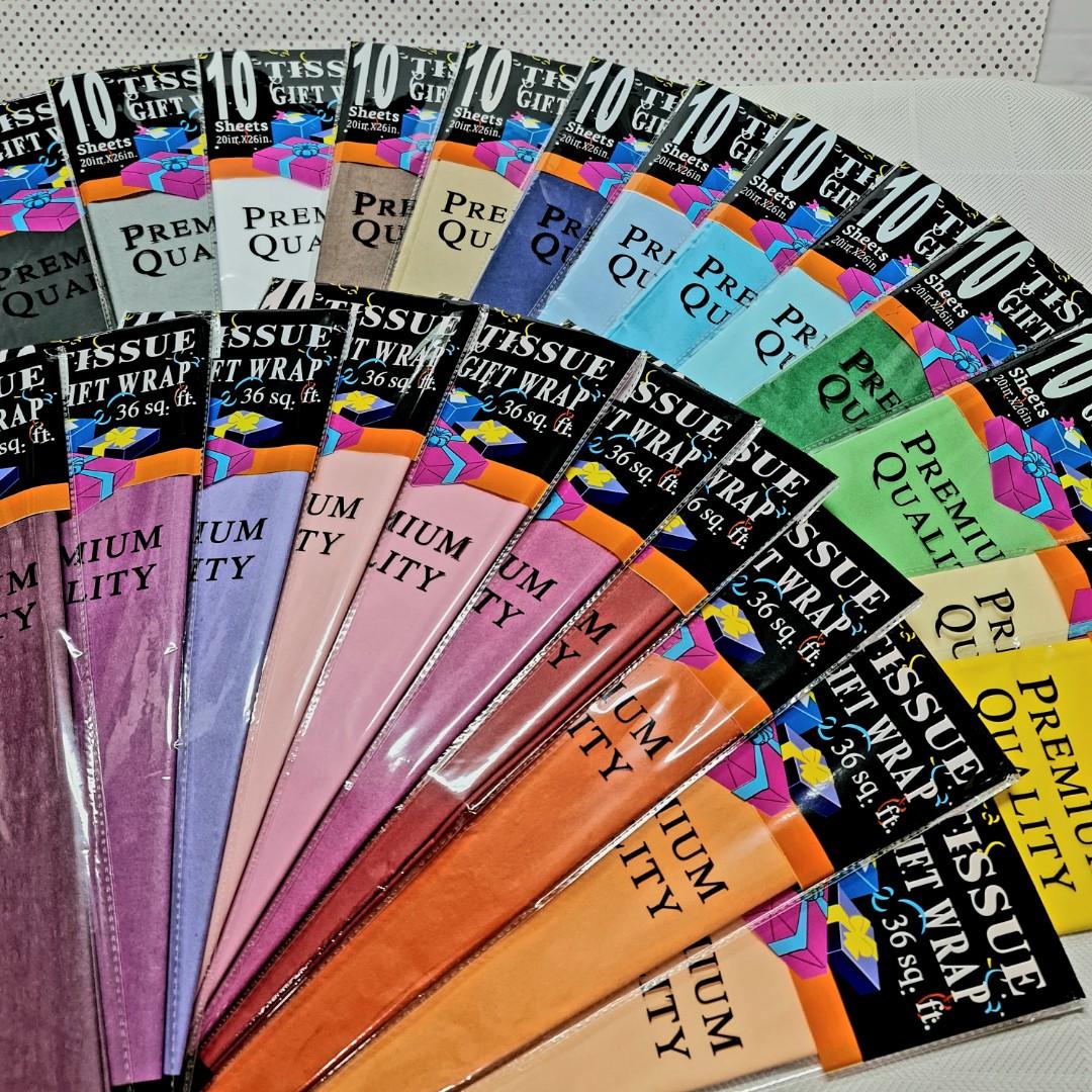 {10 Sheets Pack} Wrapping Paper | Color Tissue Wrapper | Silk Wrapper ...