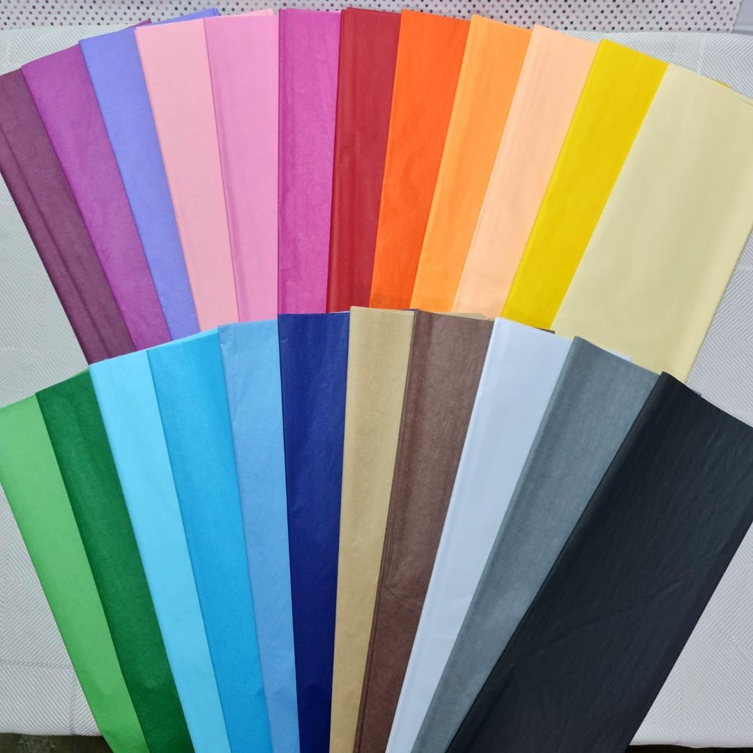 {10 Sheets Pack} Wrapping Paper | Color Tissue Wrapper | Silk Wrapper ...