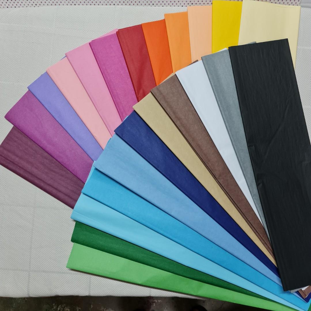 {10 Sheets Pack} Wrapping Paper | Color Tissue Wrapper | Silk Wrapper ...