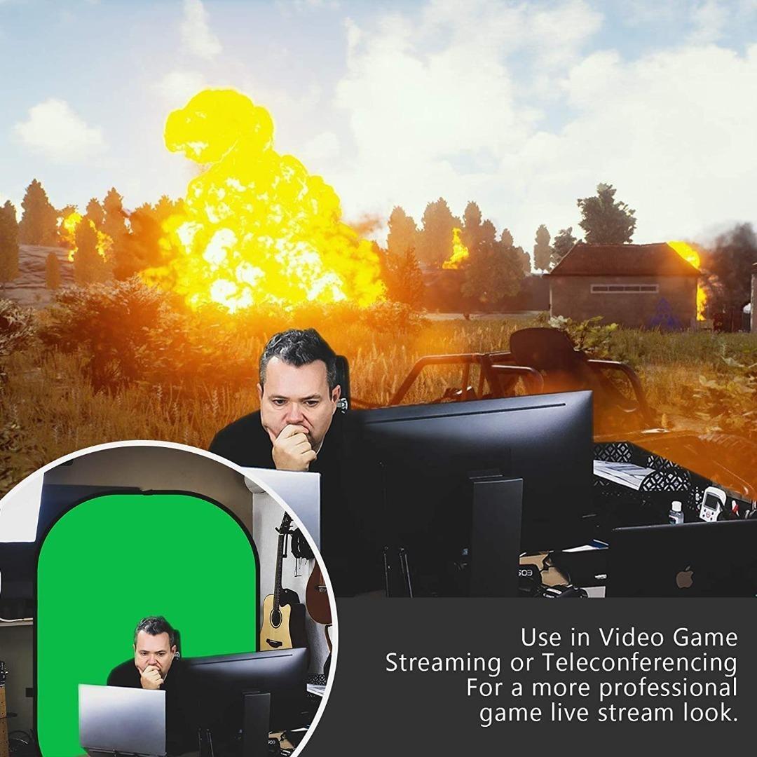 [1507] Neewer 5x7ft/1.5x2m Collapsible Chromakey Backdrop with 8.5ft/2 ...