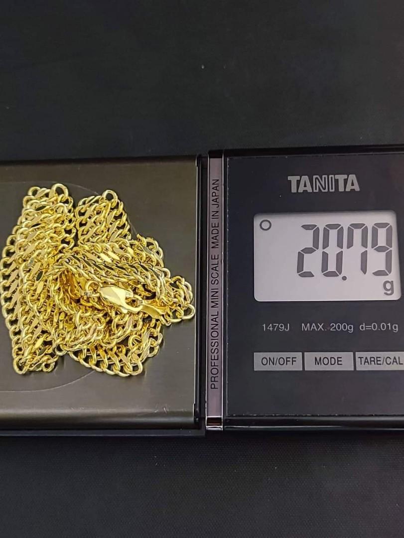 18K Saudi Gold chunky sedusa necklace, Women's Fashion, Jewelry ...