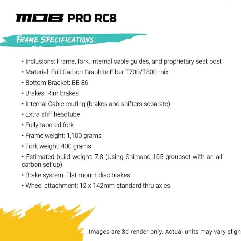 2022 MOB Pro RC8 Racing Carbon Frame Set Road bike 700C Bicycle Road ...