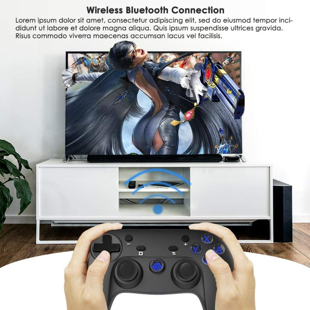 2406) CHEREEKI Switch Controller, Wireless Bluetooth Switch Pro Controllers Gamepad Joypad for ...