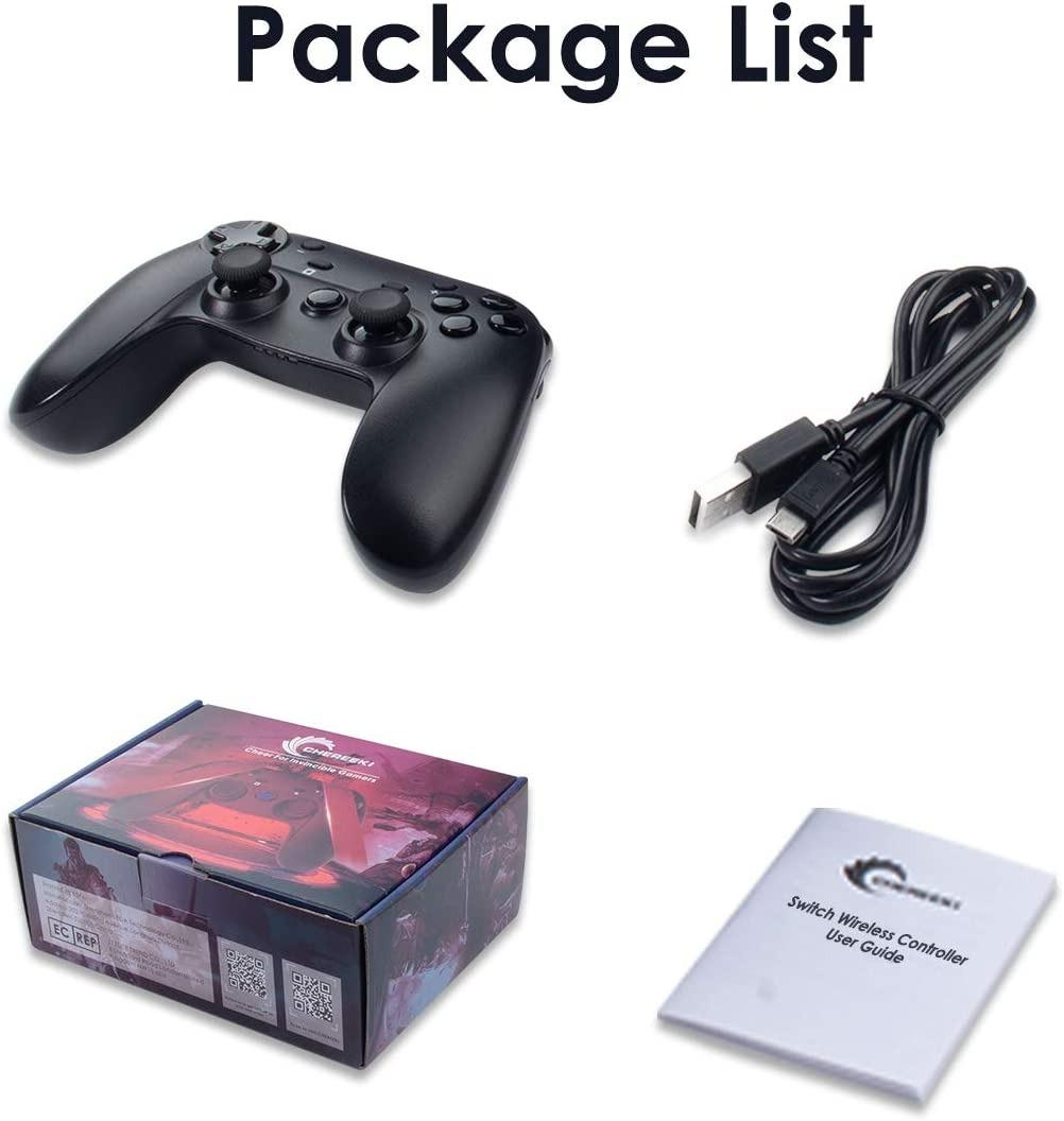 2406) CHEREEKI Switch Controller, Wireless Bluetooth Switch Pro Controllers Gamepad Joypad for ...