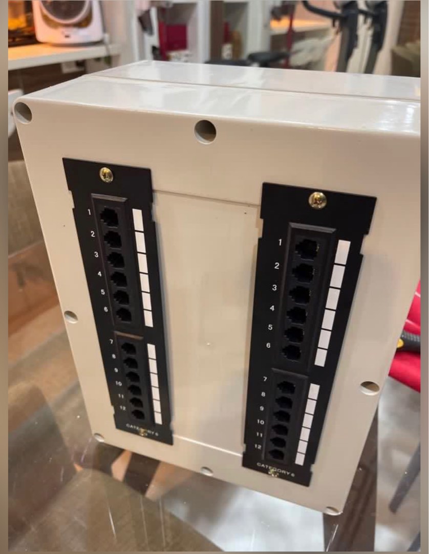 24 port Cat 6 network Patch Panel channel customised box negotiable, TV ...