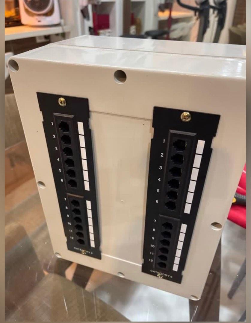 24 port Cat 6 network Patch Panel channel customised box negotiable, TV ...