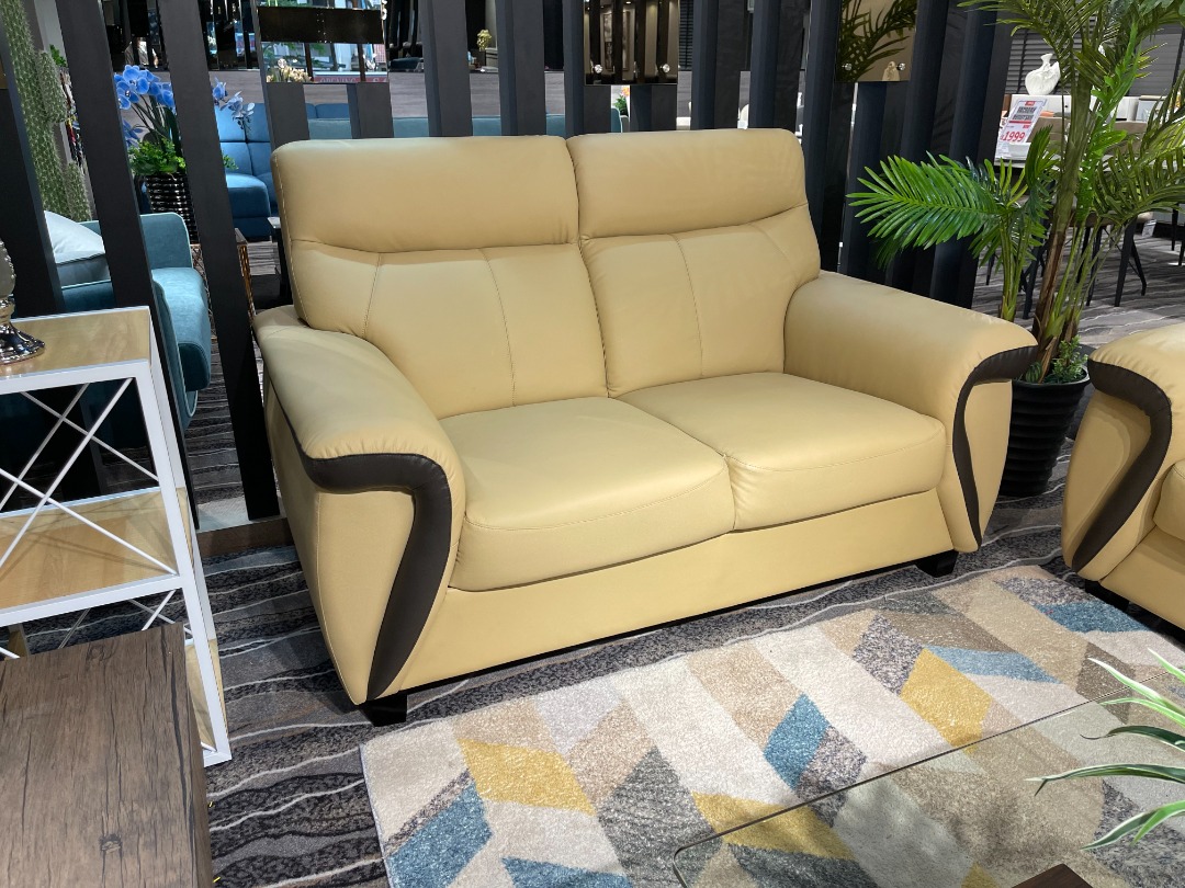 2 Seater Leather Sofa, Furniture & Home Living, Furniture, Sofas on ...