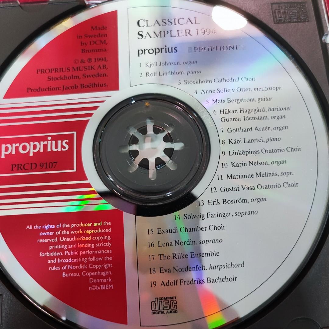 90%new Classical Sampler 1994 CD•Proprius/Prophone #保存良好 新淨靚仔, 興趣及遊戲 ...