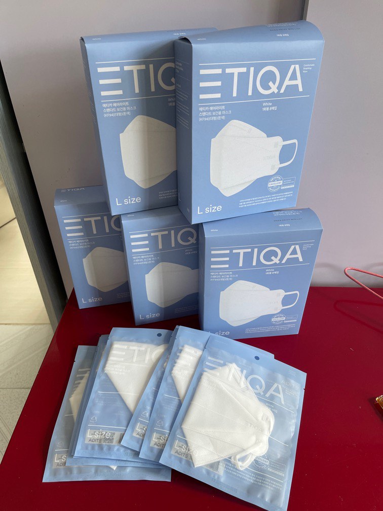 現貨‼️ ETIQA AIRLITE STANDARD KF94 高防護口罩 一套40個 - 獨立包裝 #大size, 健康及營養食用品 ...