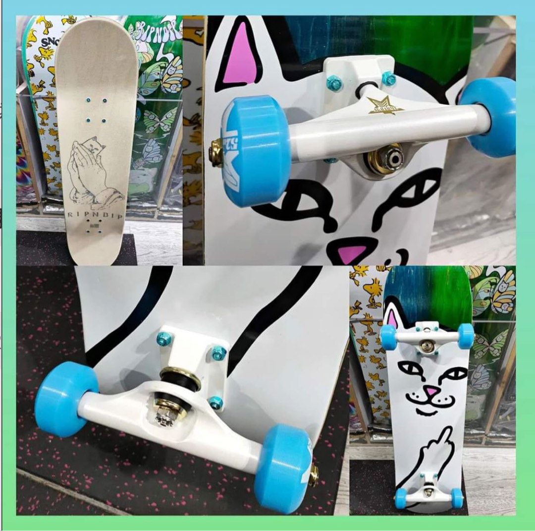 花式滑板 Rip n dip ripndip 經典款 Lord Nermal Board Skateboard 中指貓 透明砂紙 單板 ...