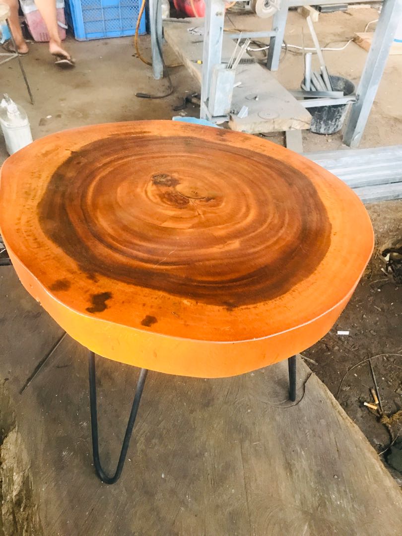 Acacia Center Table Wood Slab, Furniture & Home Living, Furniture ...