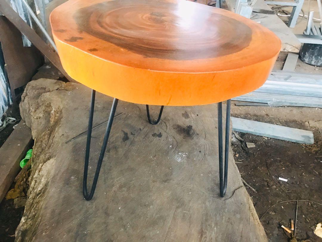 Acacia Center Table Wood Slab, Furniture & Home Living, Furniture ...