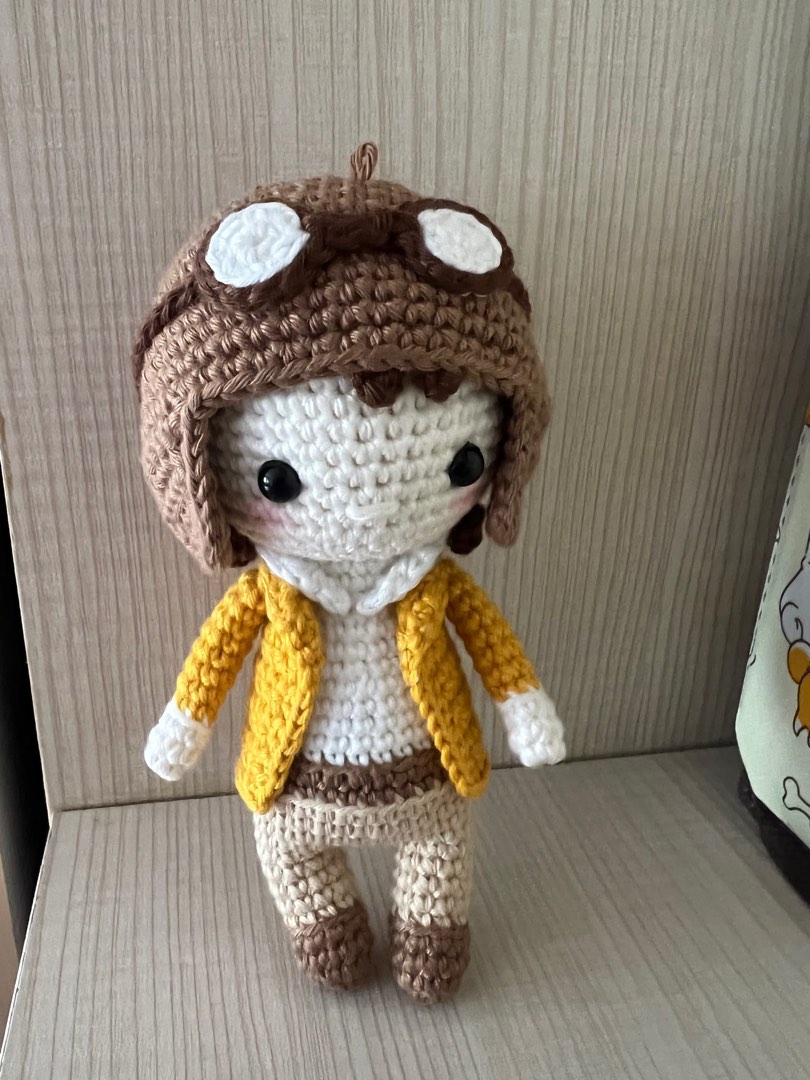 Amelia Earhart - crochet doll (keychain), Hobbies & Toys, Stationery ...