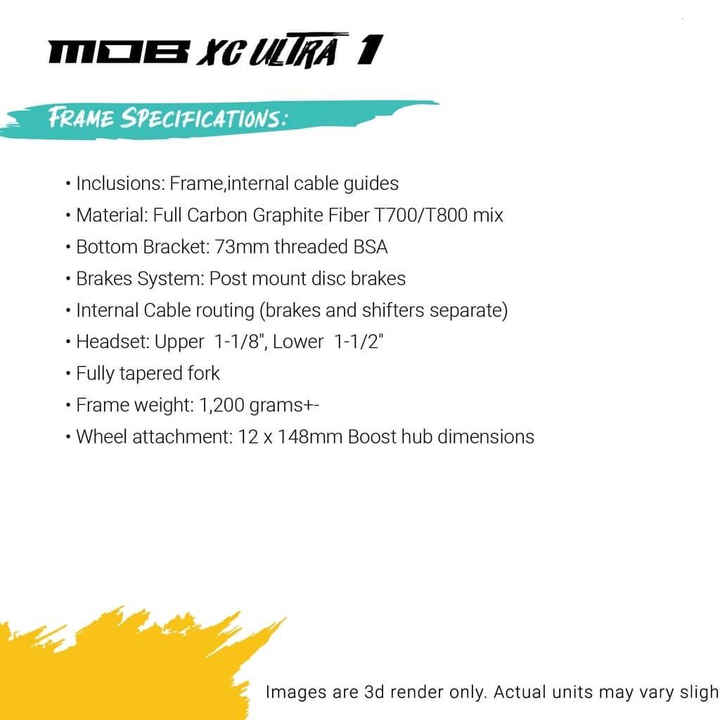 Authentic Mob XC Ultra 1 Carbon Frame Mountain bike MTB 27.5" x 15 ...