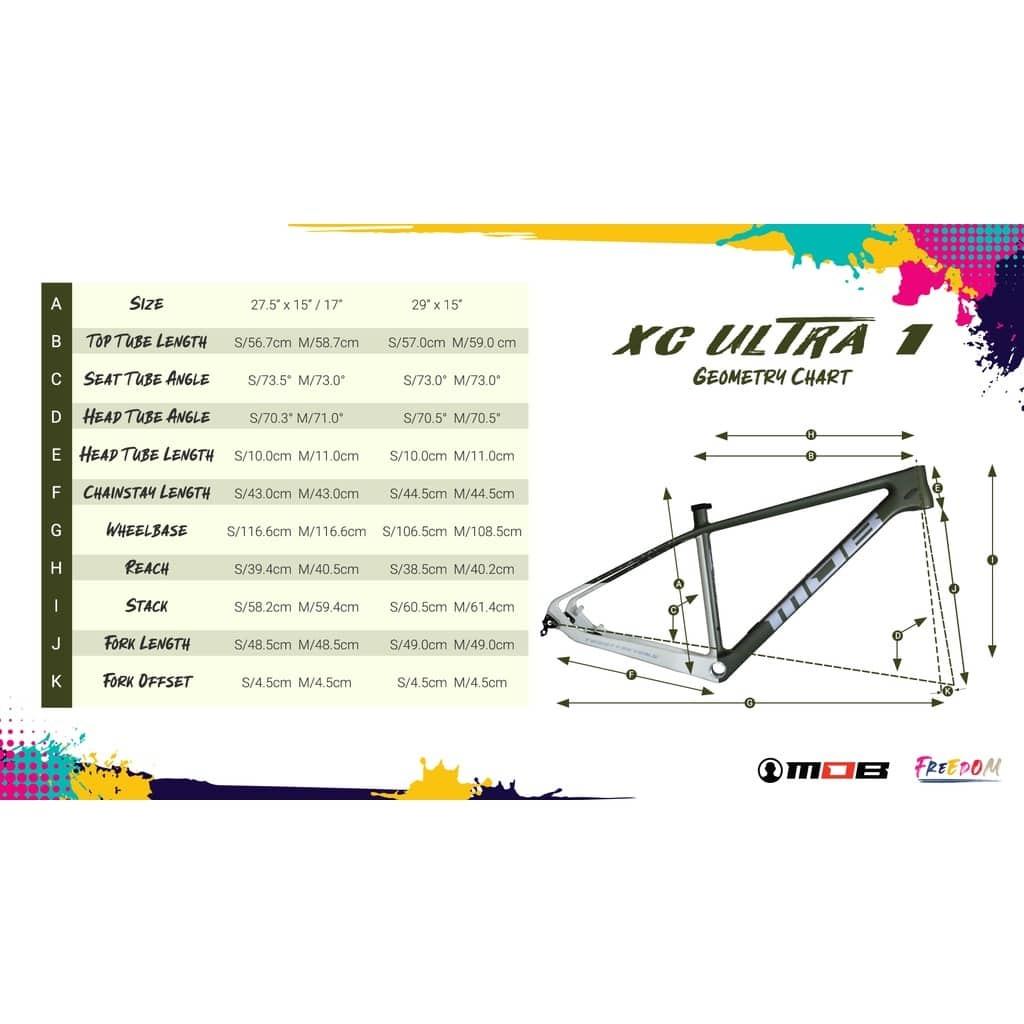 Authentic Mob XC Ultra 1 Carbon Frame Mountain bike MTB 27.5" x 15 ...