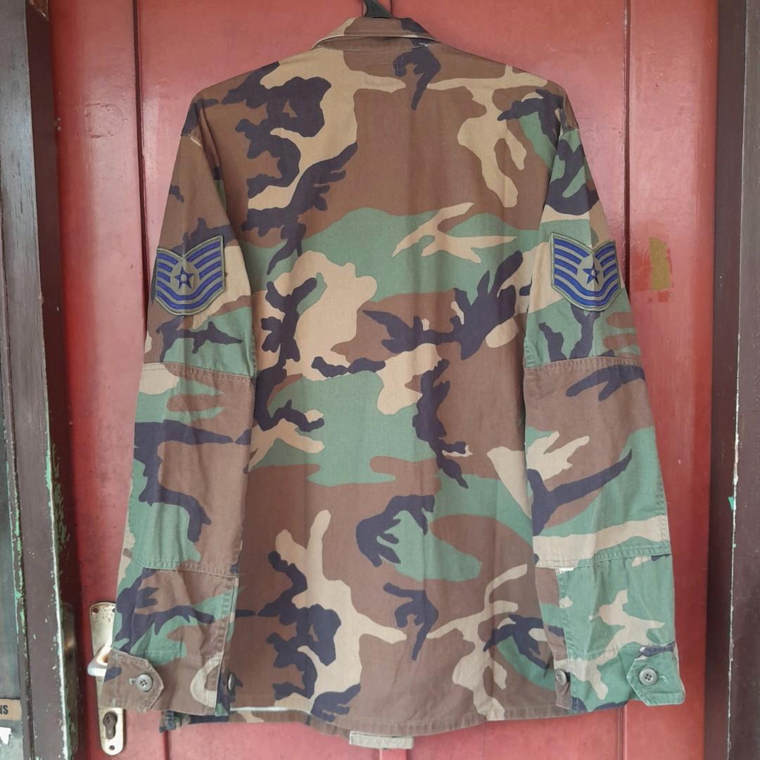 BDU Woodland Issue Us Army USAF Second Original Big Size, Fesyen Pria ...