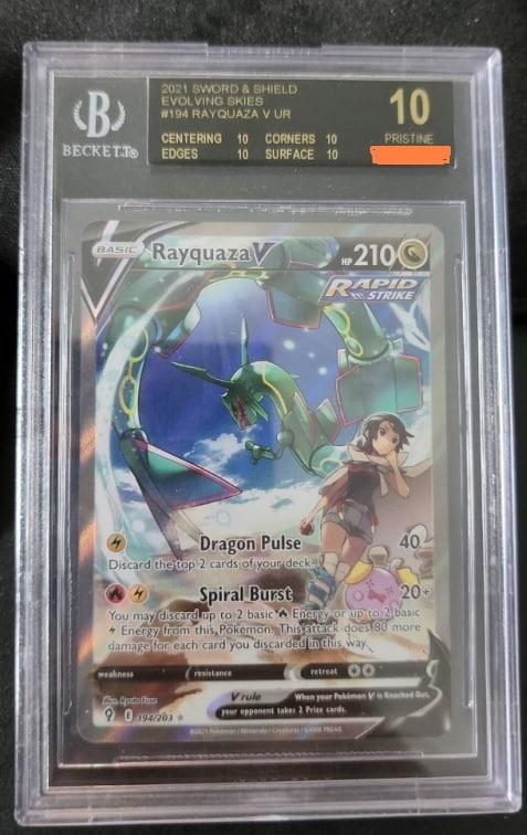 [Black Label BGS 10] Rayquaza V #194 Evolving Skies WTT/WTS, Hobbies ...