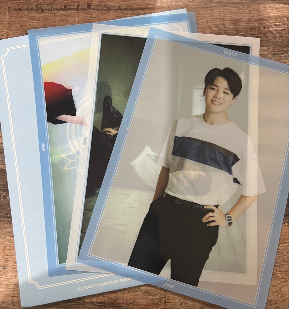 BTS JIMIN YOUTH CLEAR POSTERS, Hobbies & Toys, Memorabilia & Collectibles, K-Wave on Carousell
