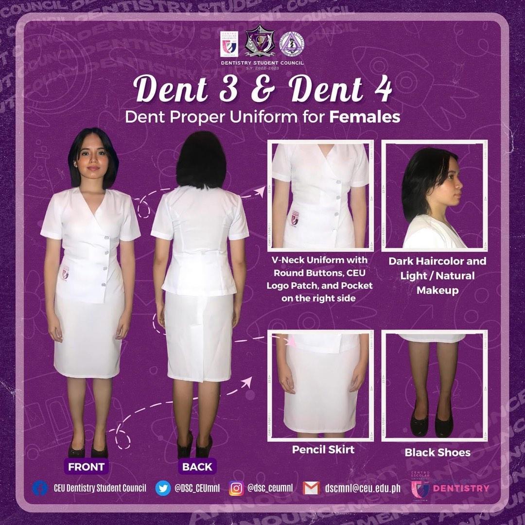 CEU Dent Proper Uniform, Women's Fashion, Tops, Others Tops on Carousell
