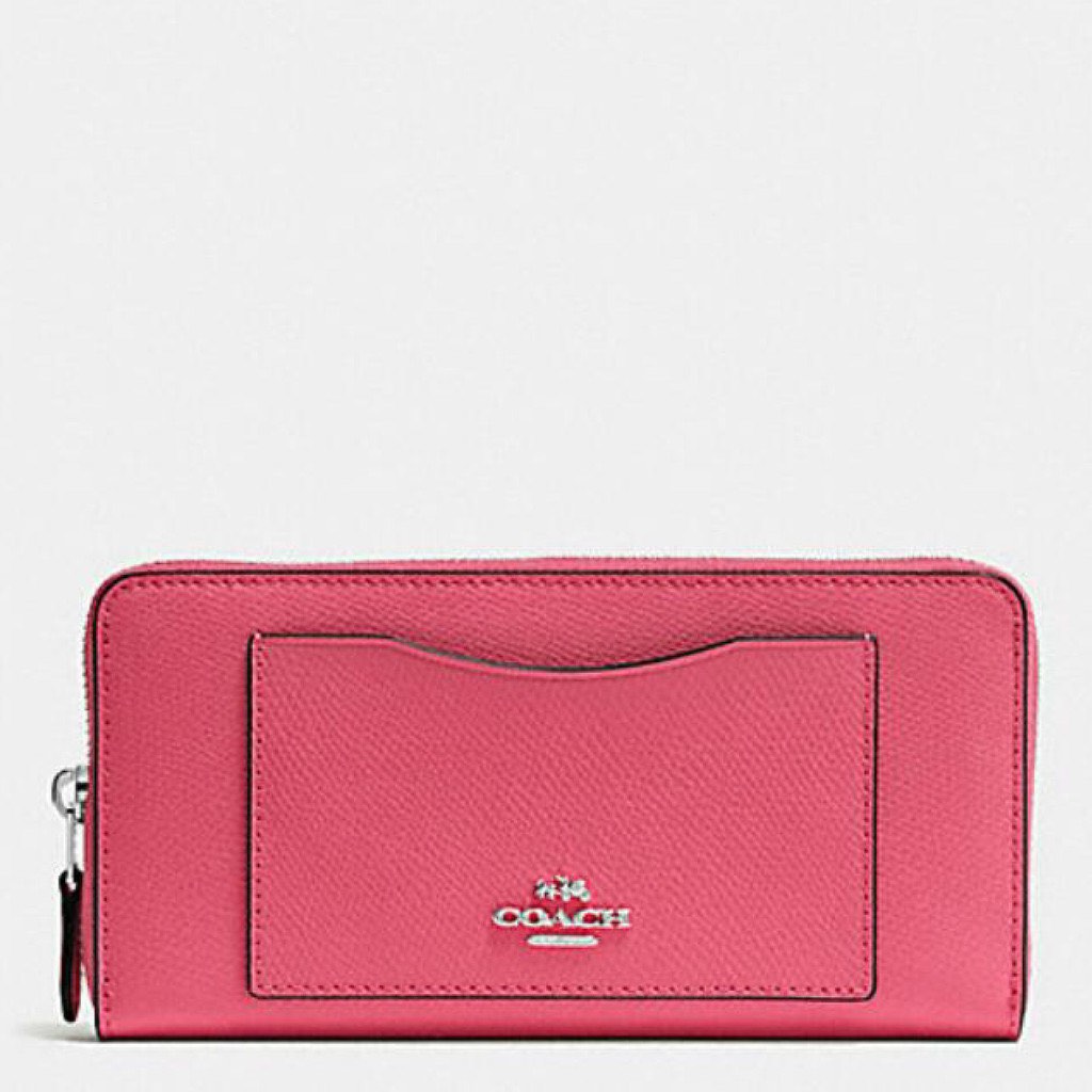 Coach Accordion Zip Wallet Fuchsia F54007, Luxury, Bags & Wallets on ...