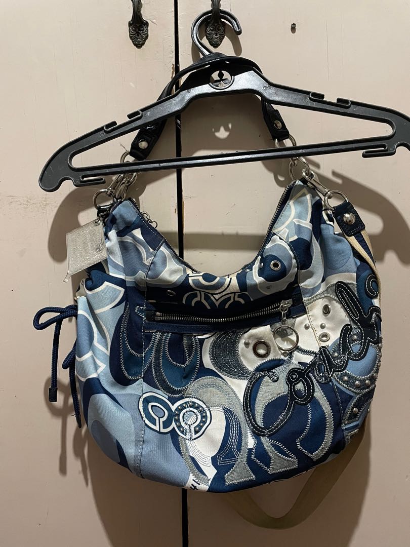 Coach Blue Hobo Bag , Luxury, Bags & Wallets on Carousell