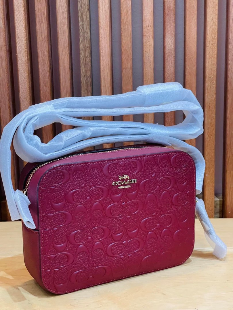 Coach Debossed Red Mini Camera Bag, Women's Fashion, Bags & Wallets ...