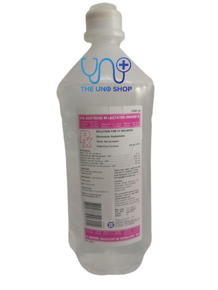 D5LRS 1000ml 5% Dextrose In Lactated Ringer's, Health & Nutrition, Medical Supplies & Tools on ...