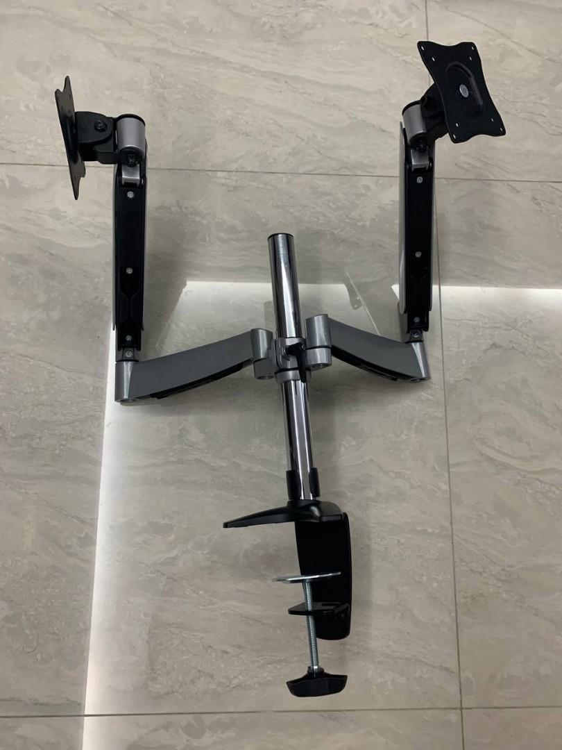 Dell dual monitor clamp + 2 monitors P2219H IPS, Computers & Tech ...