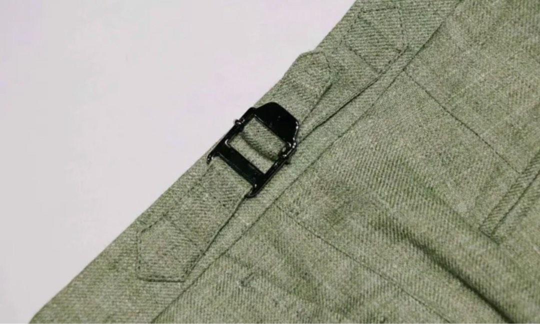 Dormeuil summer Bexley green wool silk linen suit fabric safari jacket ...
