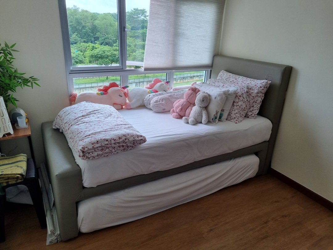 Double Super Single SERTA bed, Furniture & Home Living, Furniture, Bed ...