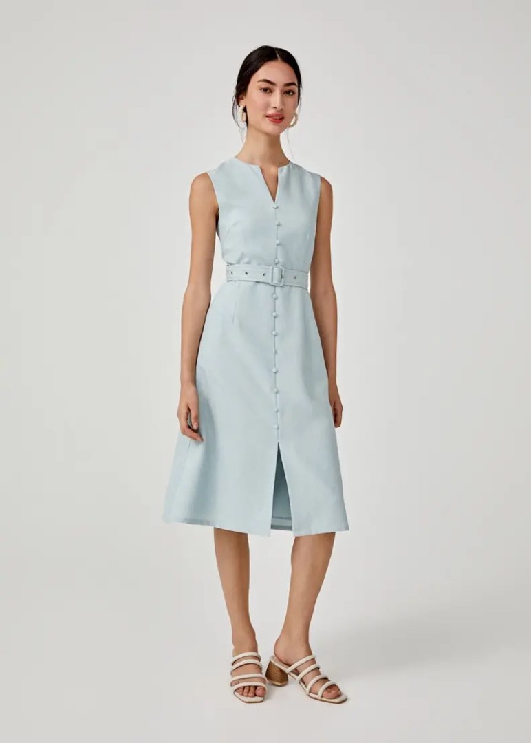 Love Bonito Emiri Belted A-line Dress, Women's Fashion, Dresses & Sets ...