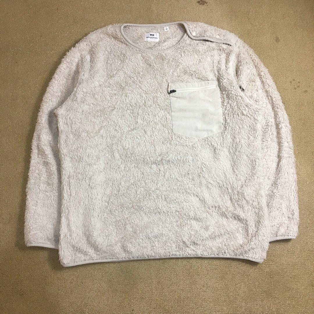 Engineered Garments Uniqlo Deep Pile Patchwork Sherpa Fleece sweatshirt ...
