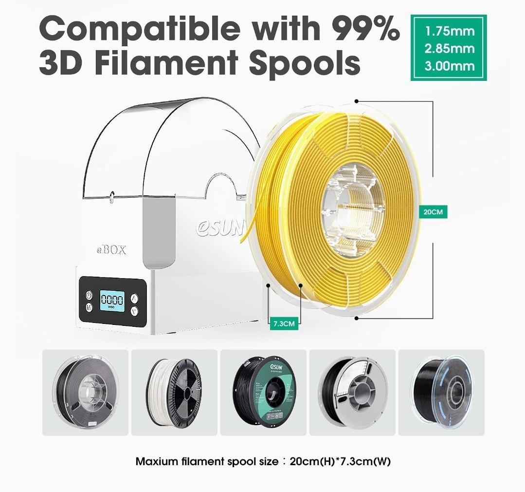 eSUN eBOX 3D Printing Filament Storage Box, Filament Storage Holder ...