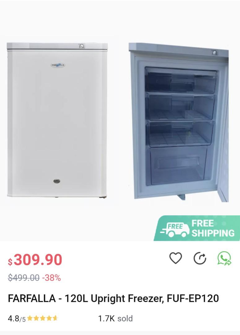 FARFALLA 120L Upright Freezer, TV & Home Appliances, Kitchen Appliances ...